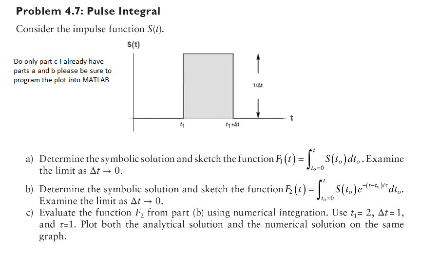 Problem 4.7: Pulse Integral Consider The Impulse F... | Chegg.com