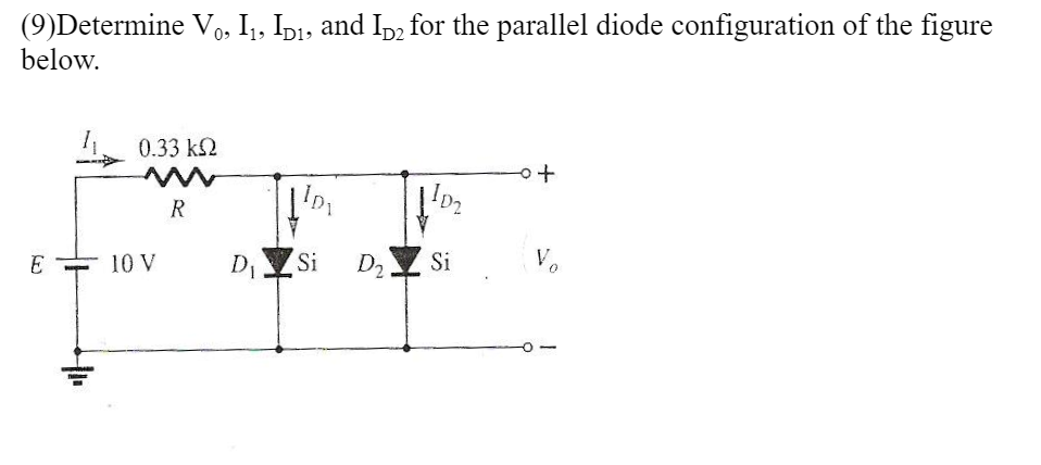 Solved 9determine V Il Idi And Ip2 For The Parallel 
