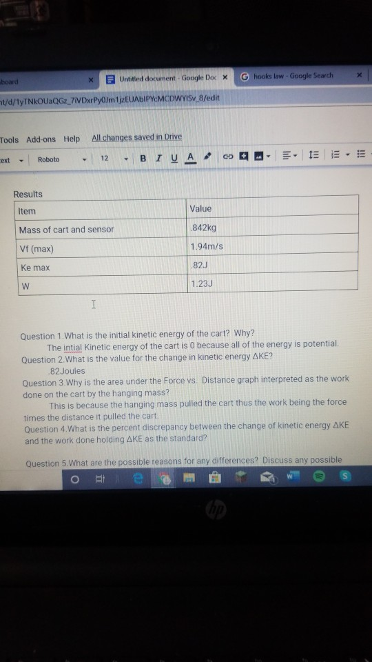 Solved board x Untitled document. Google Doc x G hooks law - | Chegg.com