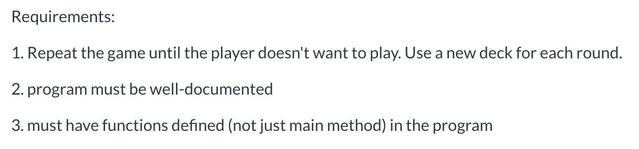 Design A Program To Simulate The Blackjack Game 