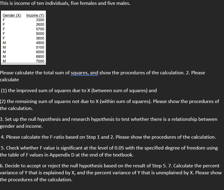 Solved Please calculate the total sum of squares, and show | Chegg.com Solved Please calculate the total sum of squares, and show | Chegg.com