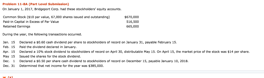 Solved Problem 11-8A (Part Level Submission) On January 1, | Chegg.com