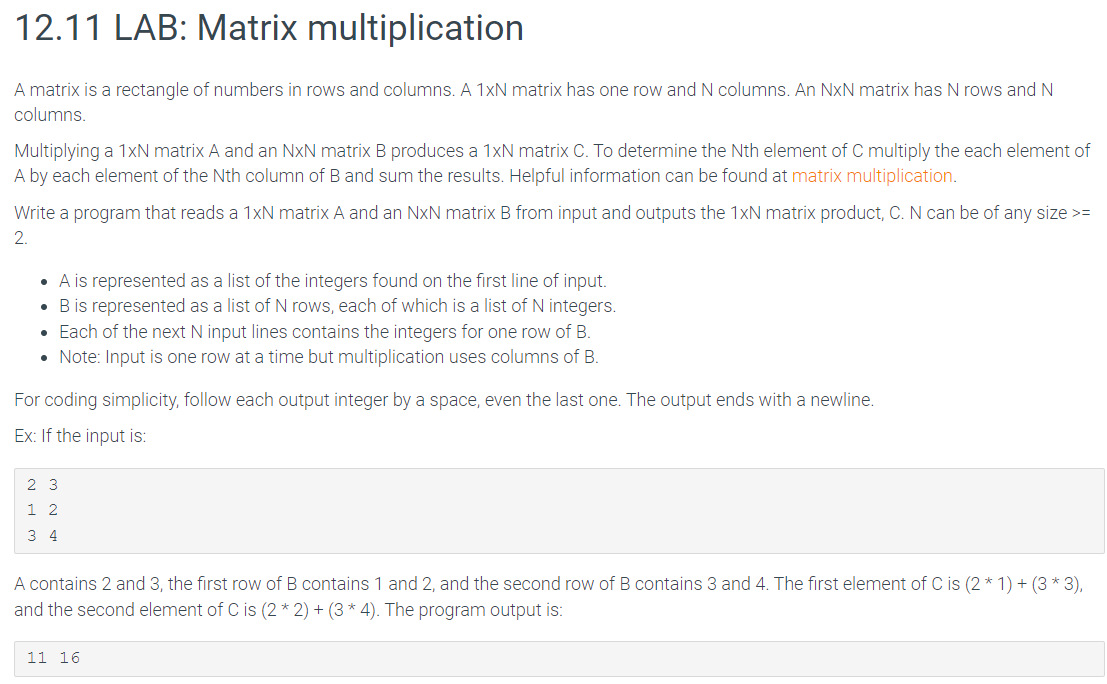 Solved A matrix is a rectangle of numbers in rows and | Chegg.com