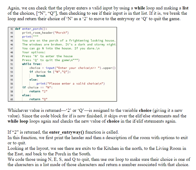 Create a python file called text_adventure_example.py | Chegg.com