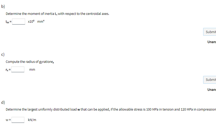 Solved A PFC Channel and a universal beam (UB) Section1 (See | Chegg.com