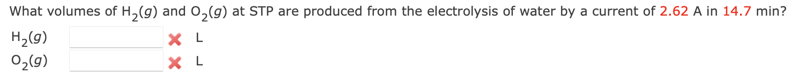 Solved What volumes of \\( \\mathrm{H}_{2}(\\mathrm{~g}) \\) | Chegg.com