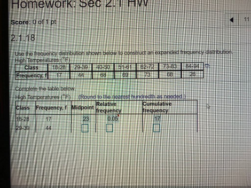 Solved Homework. Sed 11 Score: 0 of 1 pt 2.1.18 Use the | Chegg.com