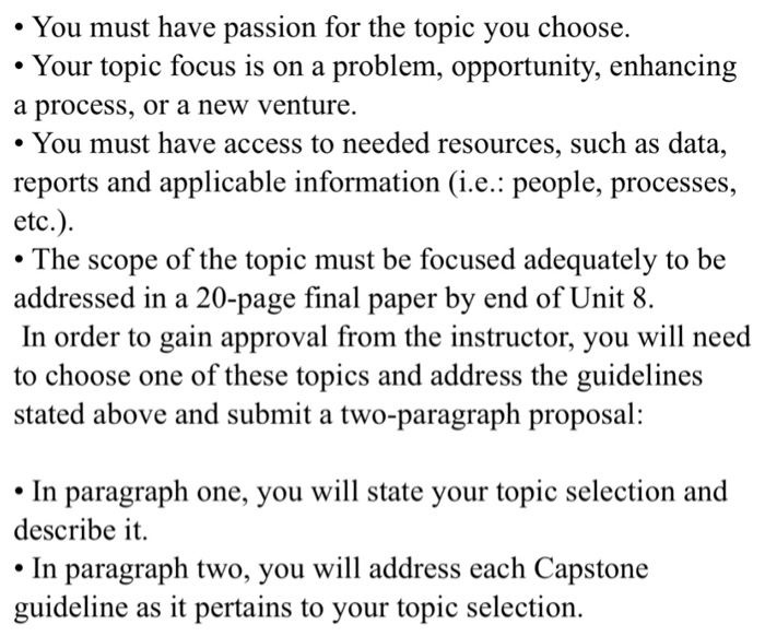 Solved Capstone Project Proposal Overview This is the first | Chegg.com
