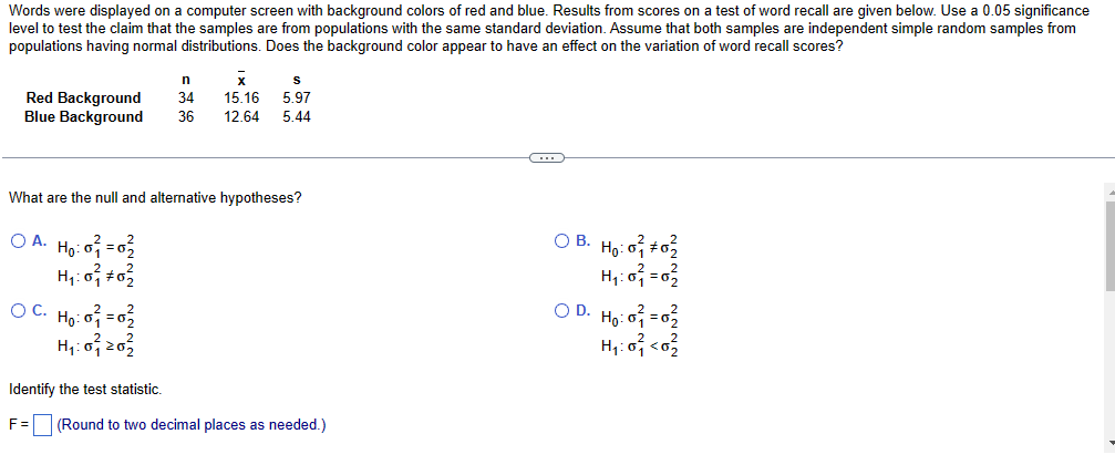 Solved Does the background color appear to have an effect on | Chegg.com