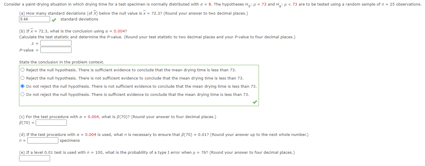 Solved (a) How manv standard deviations (of Xˉ ) below the | Chegg.com
