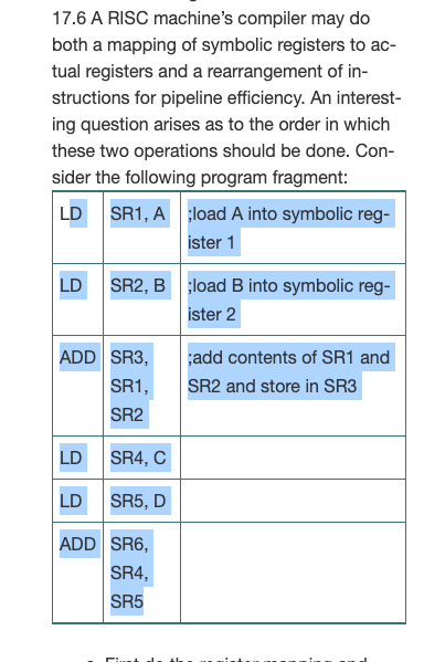 Solved First do the register mapping and then any possible | Chegg.com