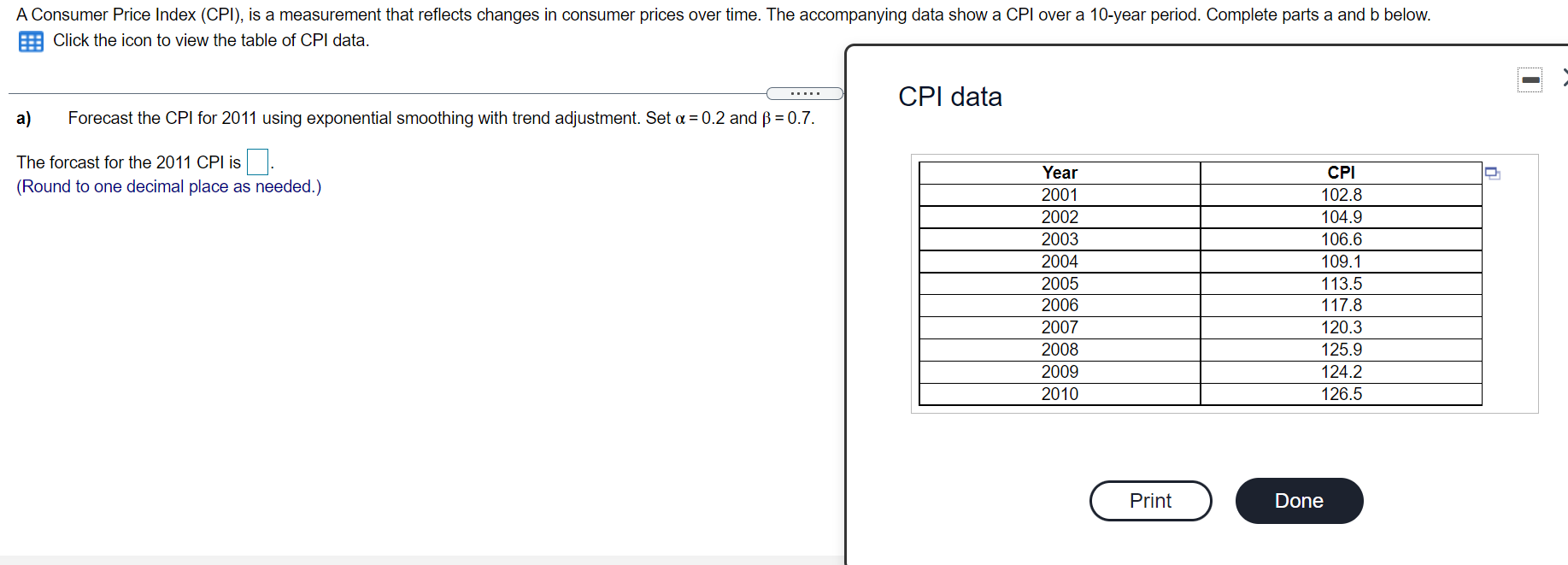 Solved A Consumer Price Index (CPI), is a measurement that | Chegg.com