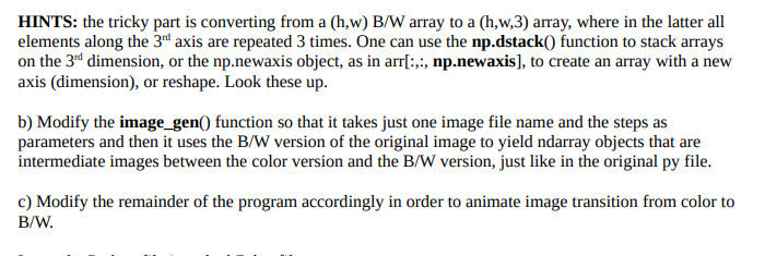 Problem 1. Fade to Black and White The | Chegg.com