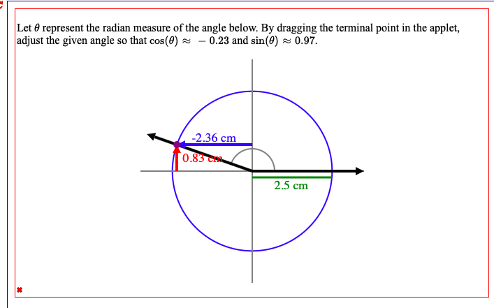 Solved Let 8 represent the radian measure of the angle | Chegg.com