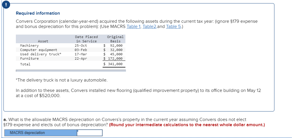 Solved TABLE 1 MACRS Half-Year Convention Depreciation Rate | Chegg.com