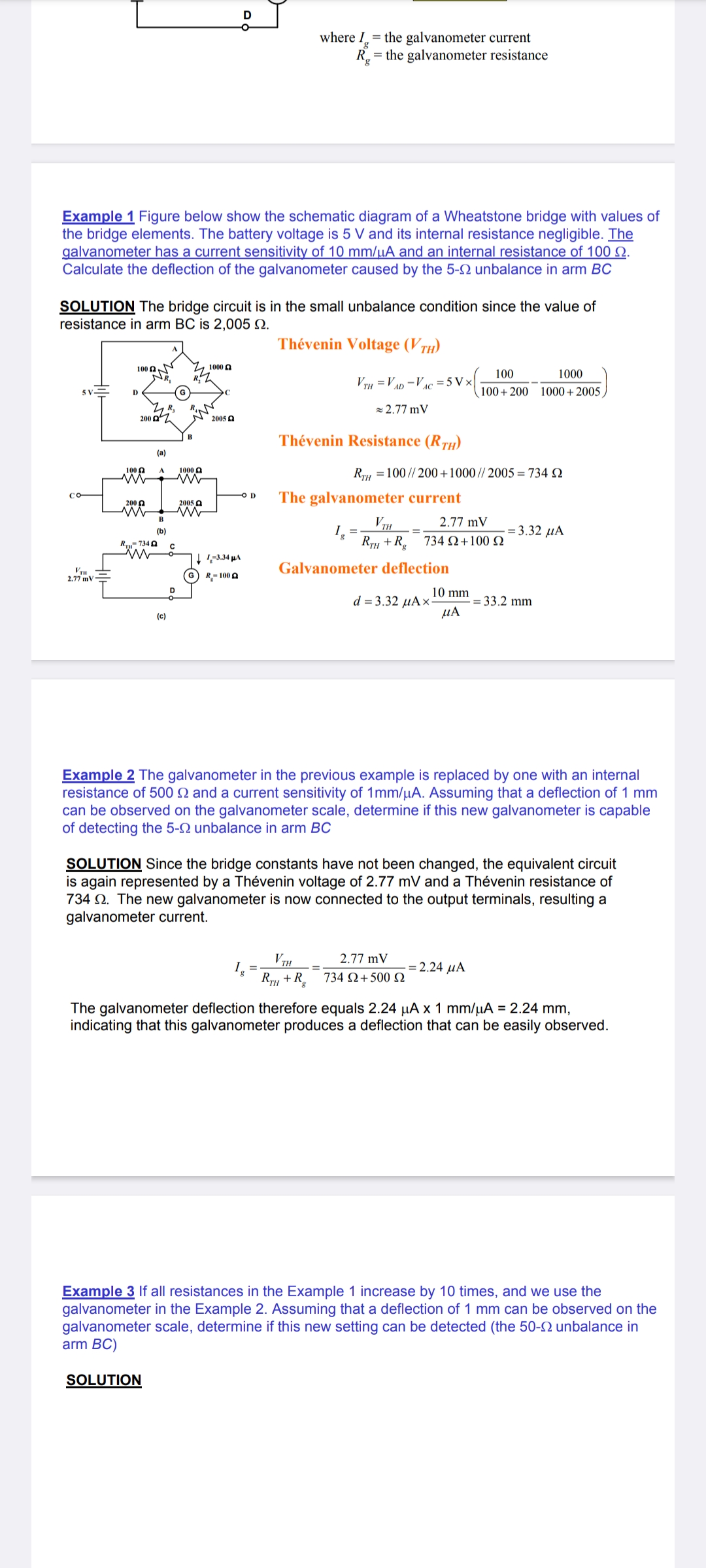 Solved where Ig= the galvanometer current Rg= the | Chegg.com