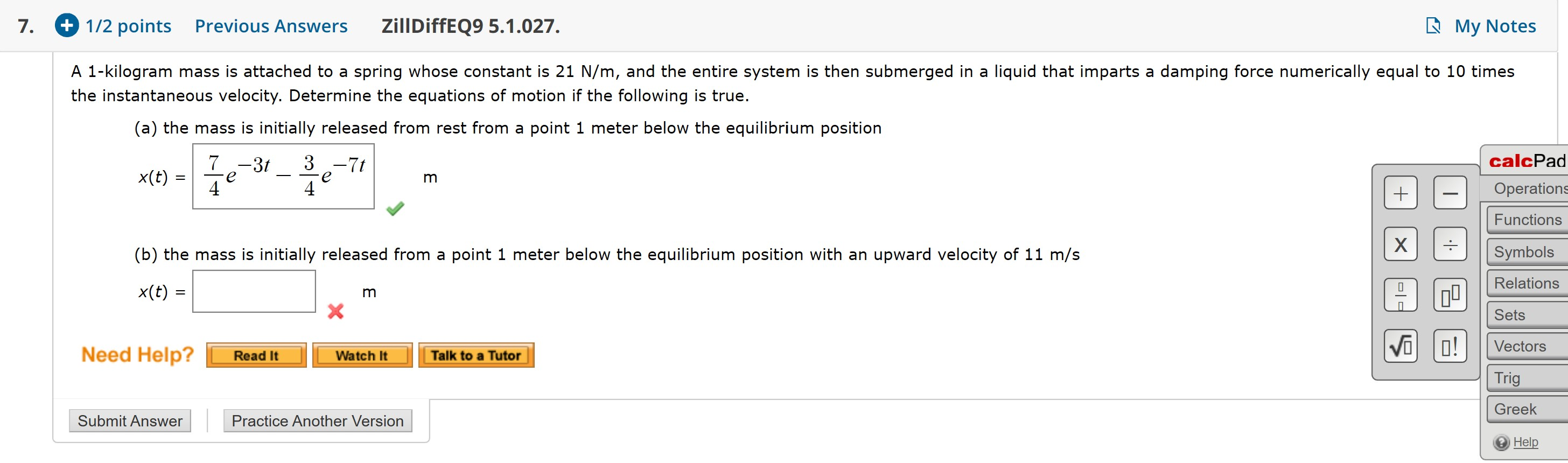 Solved 7. + 1/2 points Previous Answers ZillDiffEQ9 5.1.027. | Chegg.com Solved 7. + 1/2 points Previous Answers ZillDiffEQ9 5.1.027. | Chegg.com