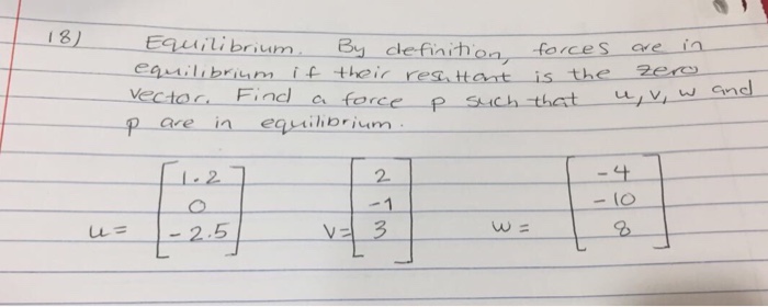 Solved Equilibrium. By definition, forces are in equilibrium | Chegg.com