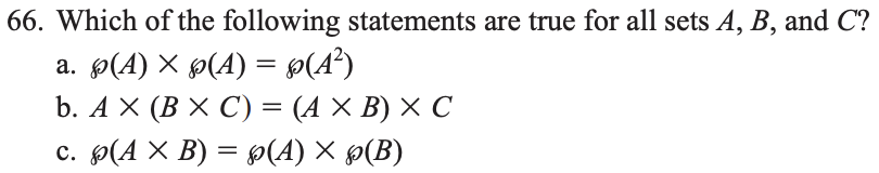 Solved 66. Which of the following statements are true for | Chegg.com