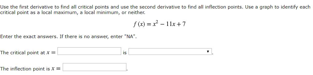 Solved Use the first derivative to find all critical points | Chegg.com