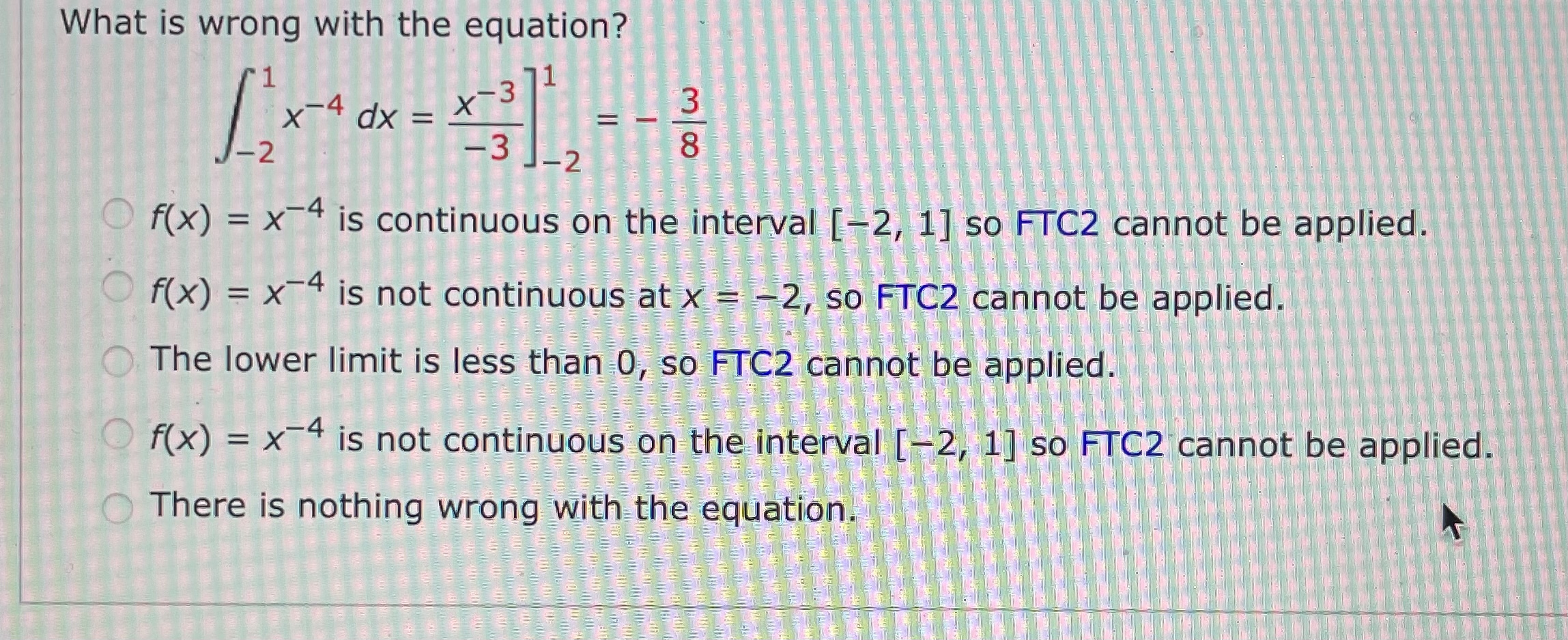 Solved What is wrong with the | Chegg.com