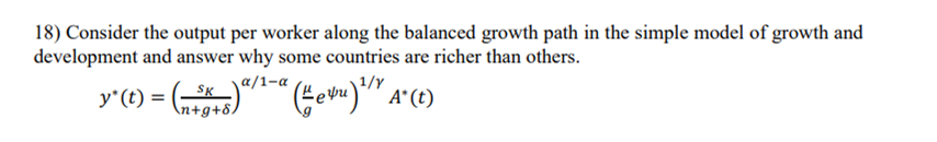 Solved Consider the output per worker along the balanced | Chegg.com