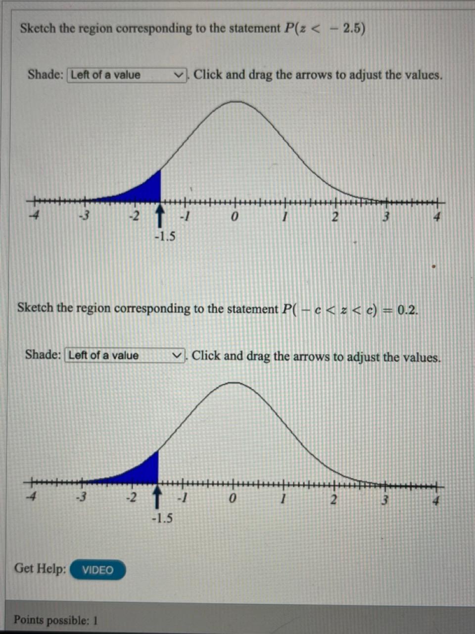 Solved Sketch the region corresponding to the statement P(Z | Chegg.com