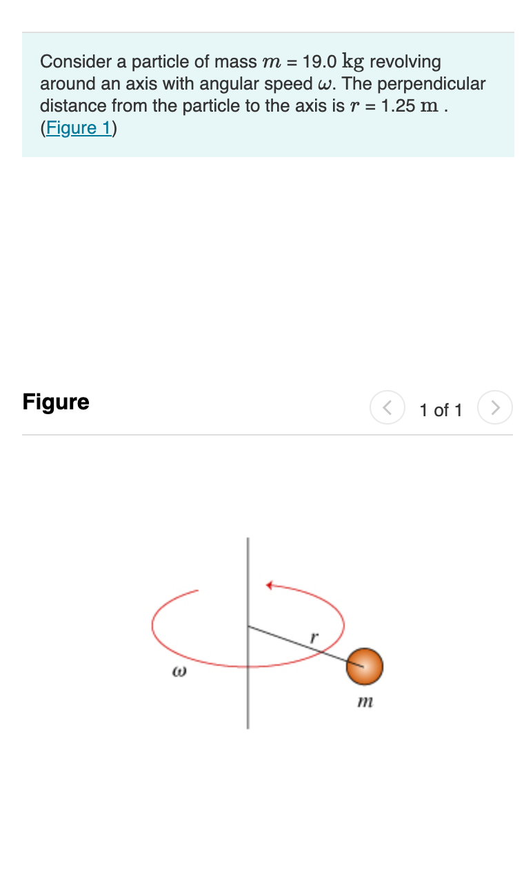 Solved Consider a particle of mass m = 19.0 kg revolving | Chegg.com