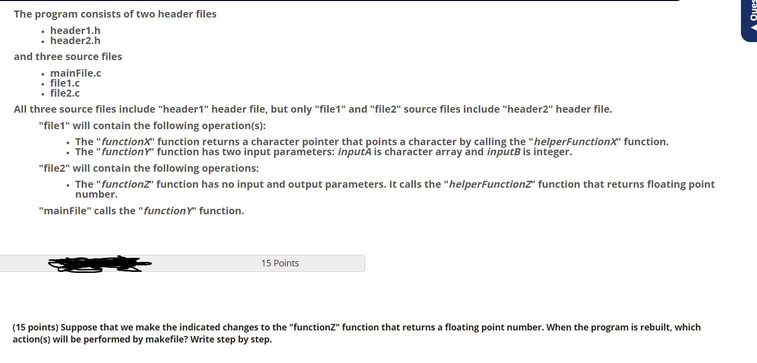 The program consists of two header files • header1.h | Chegg.com