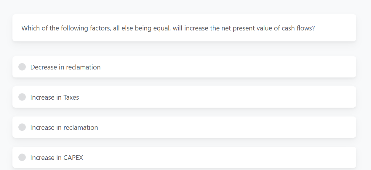 Which of the following factors, all else being equal, | Chegg.com