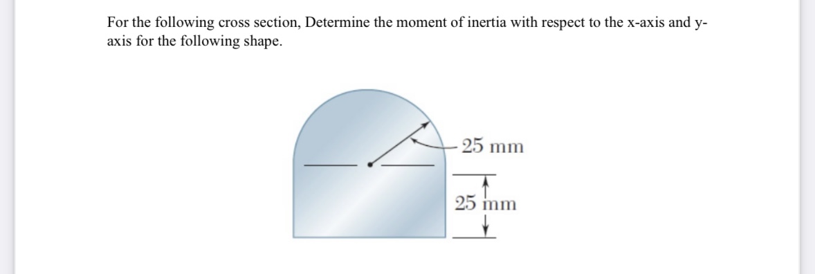 Solved For the following cross section, Determine the moment | Chegg.com