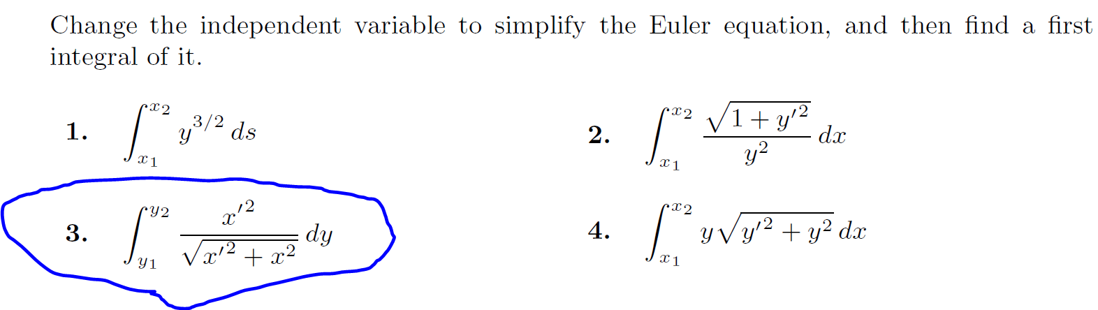 Change the independent variable to simplify the Euler | Chegg.com