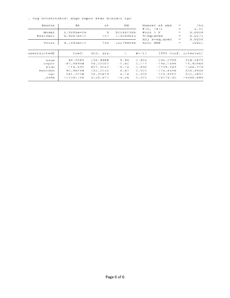 Solved Department Of Economics Econometrics 1 Practice