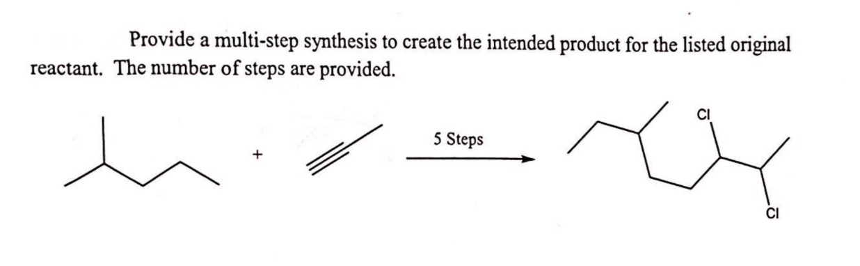Solved Provide a multi-step synthesis to create the intended | Chegg.com