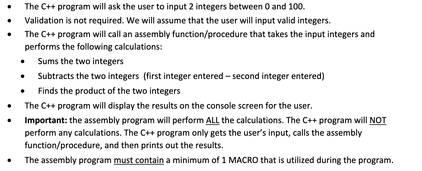 Solved This needs to be for 32 bit registers and MASM.. NOT | Chegg.com
