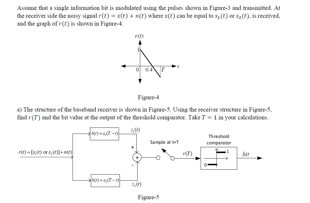 3 25pts For The Baseband Transmission Of Binary