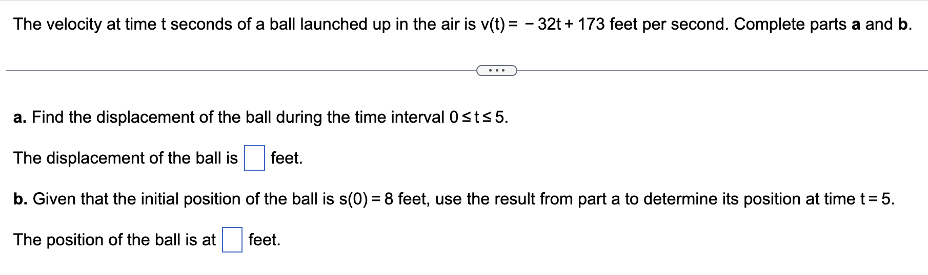 Solved The velocity at time t seconds of a ball launched up | Chegg.com