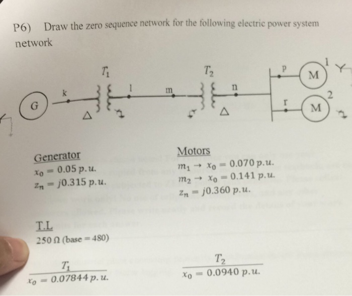 Solved Draw the zero sequence network for the following | Chegg.com
