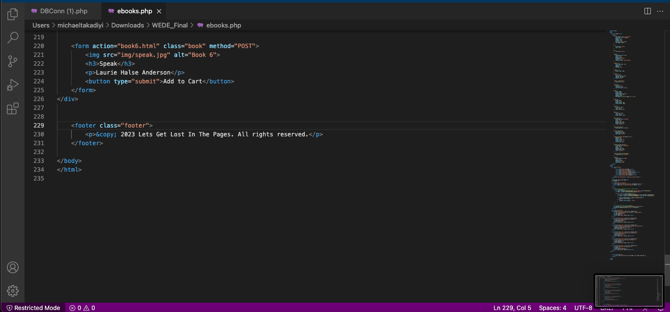 This is my code for a website for online book store | Chegg.com