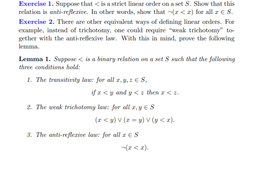 Solved Exercise 1. Suppose that
