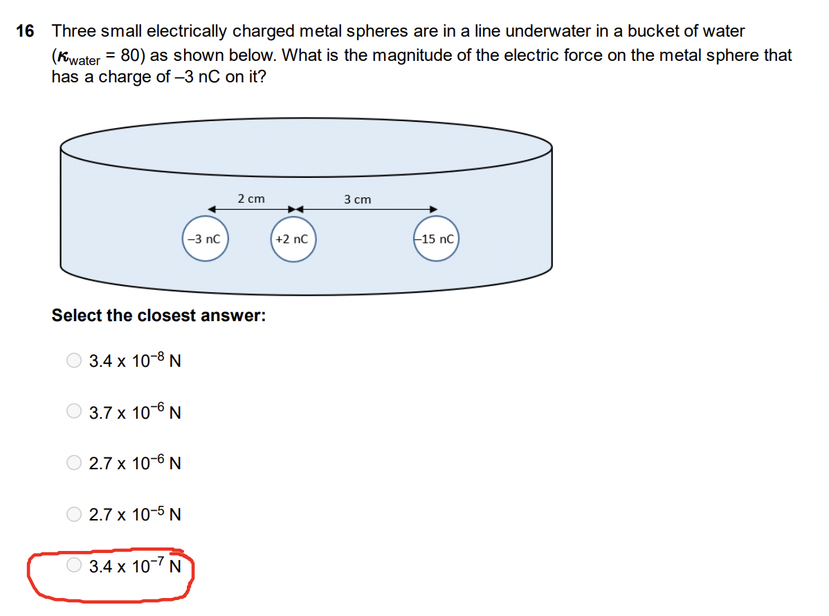 Solved Three small electrically charged metal spheres are in | Chegg.com