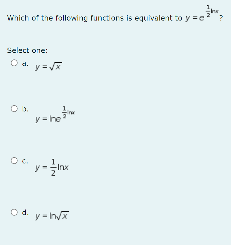 Solved NIP Inx ? , Which of the following functions is | Chegg.com