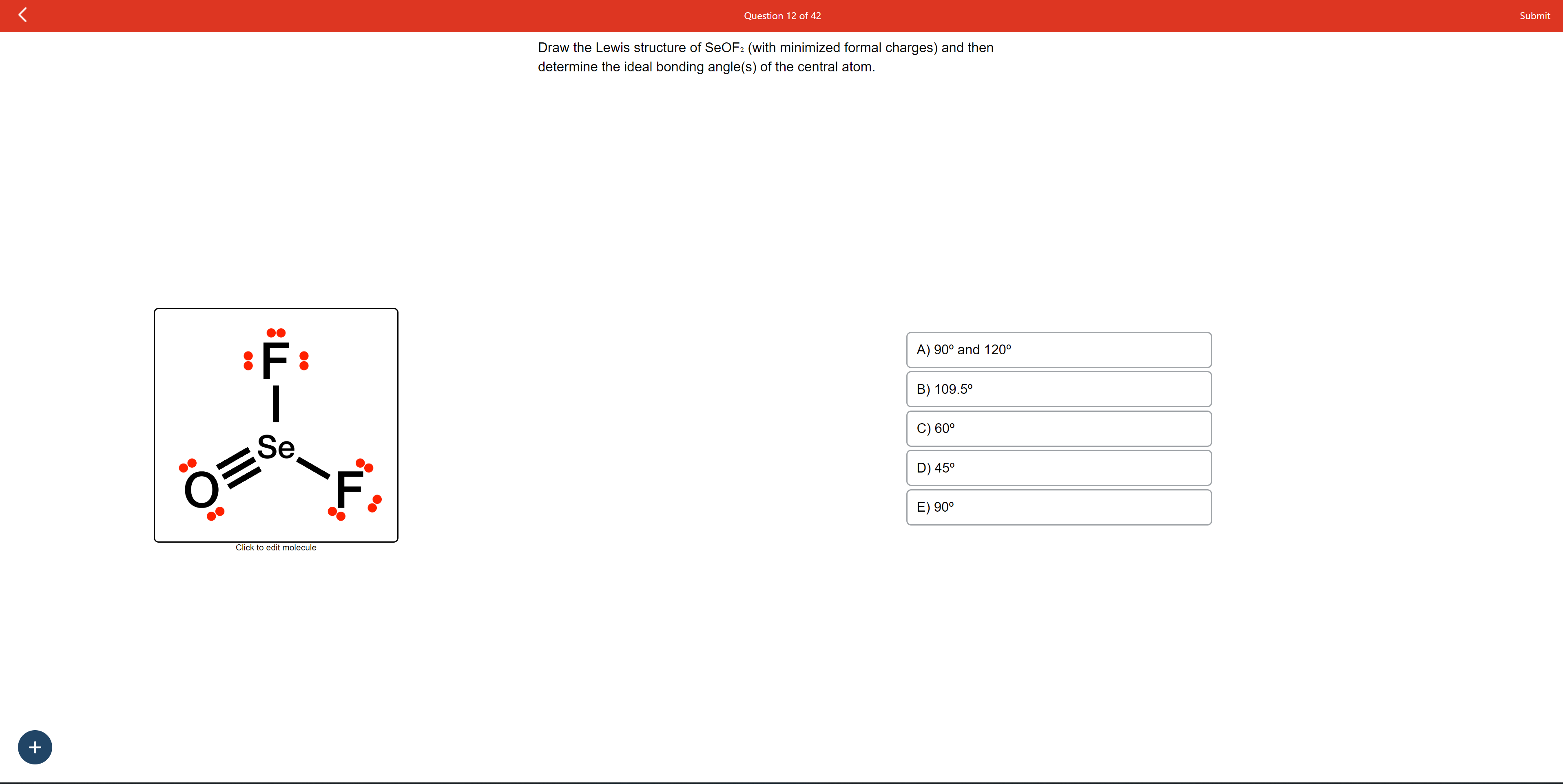 Solved Draw the Lewis structure of SeOF₂ (with minimized | Chegg.com