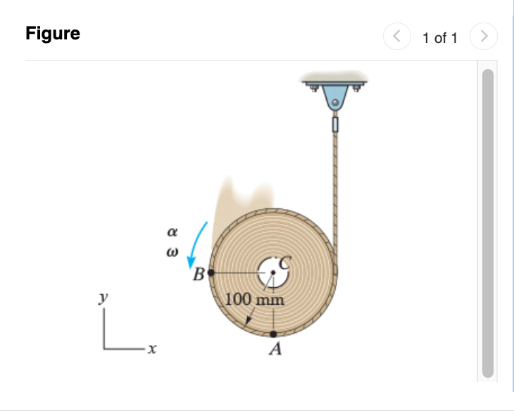 Solved The reel of rope has the angular velocity ω = 4.5 | Chegg.com
