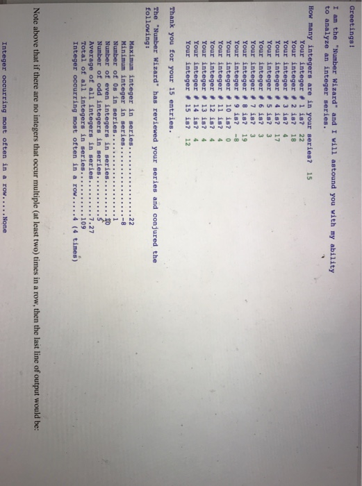 Solved write a java program output like that | Chegg.com