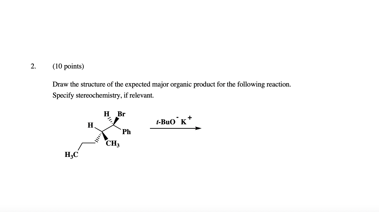 Solved Draw The Structure Of The Expected Major Organic