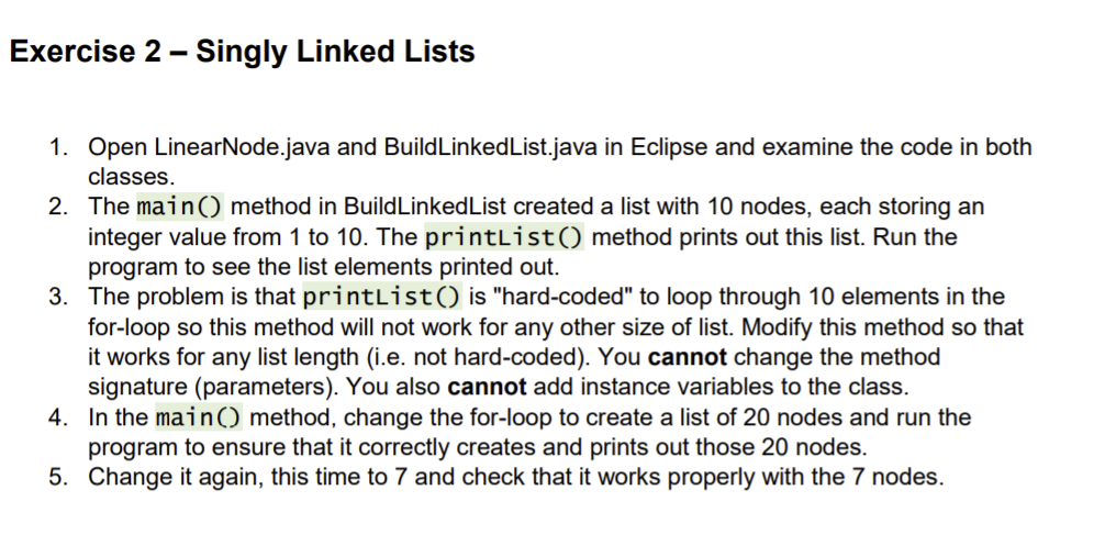 Solved public class LinearNode { private | Chegg.com