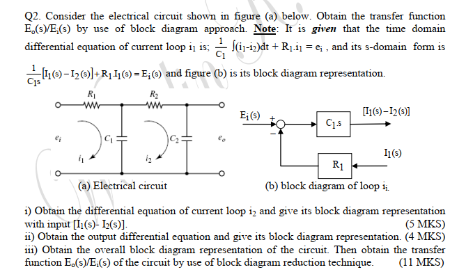 Solved Consider the electrical circuit shown in figure (a) | Chegg.com