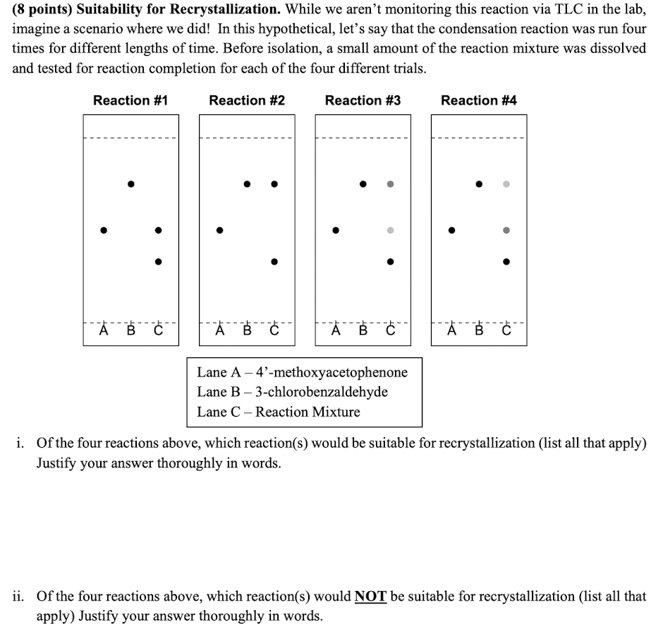 Solved (8 points) Suitability for Recrystallization. While | Chegg.com