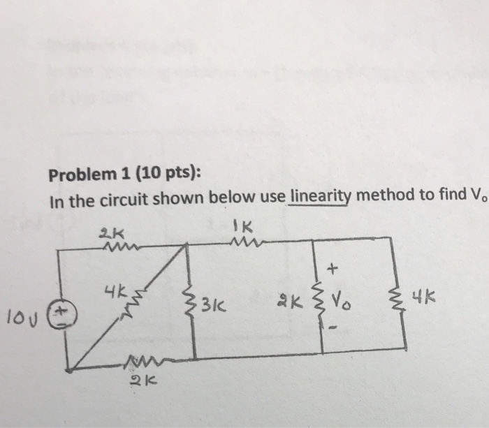 Solved Problem 1 (10 pts): In the circuit shown below use | Chegg.com